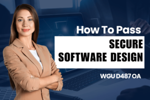 WGU D487 - How to Pass the Secure Software Design Easily